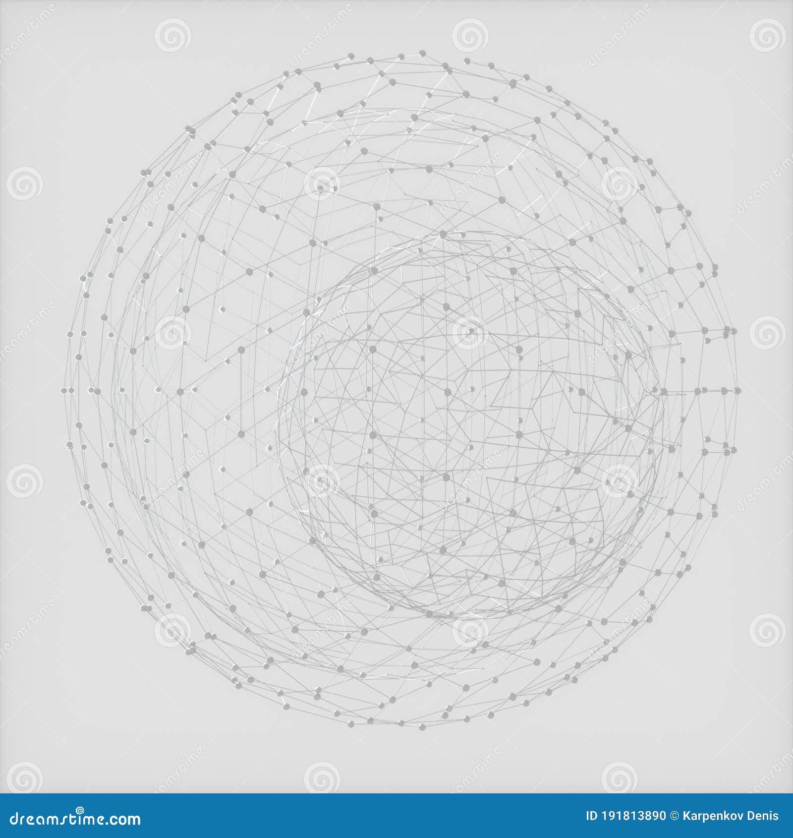 Abstract Image of Two Spheres of Gray Web 3D Image Stock Illustration ...
