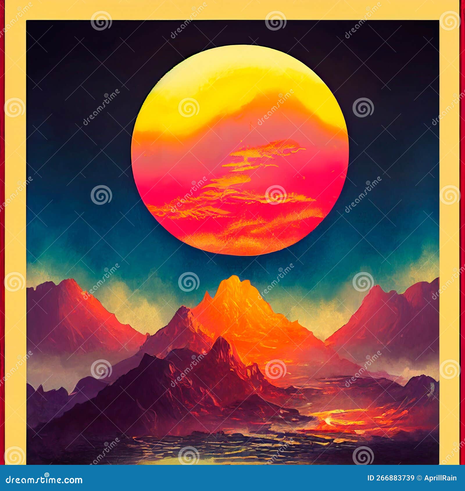 Abstract Image of the Valley Stock Illustration - Illustration of ...