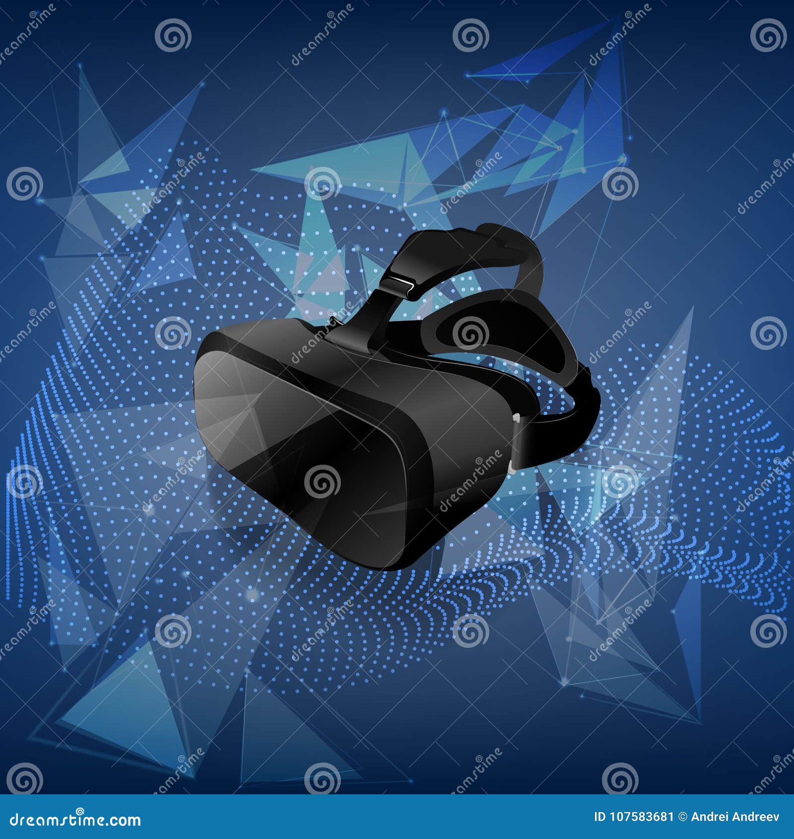 Abstract Image of a Virtual Reality in the Consisting of Points, Lines ...