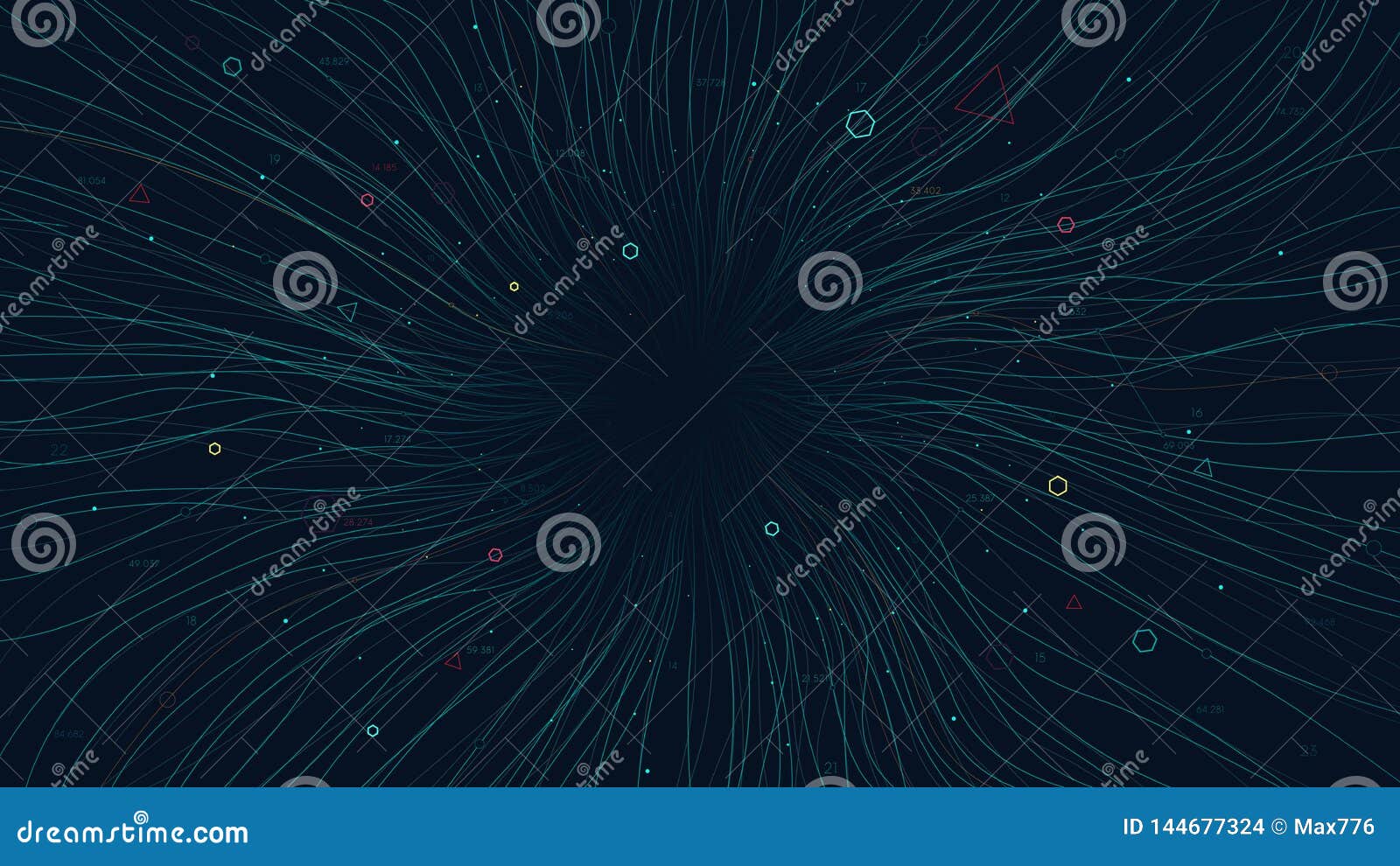 Abstract Image Visual, Internet Connected Wireless Communication ...