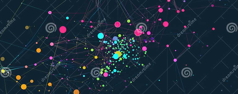 Abstract Network Graphic Showing Interconnected Nodes To Visualize ...