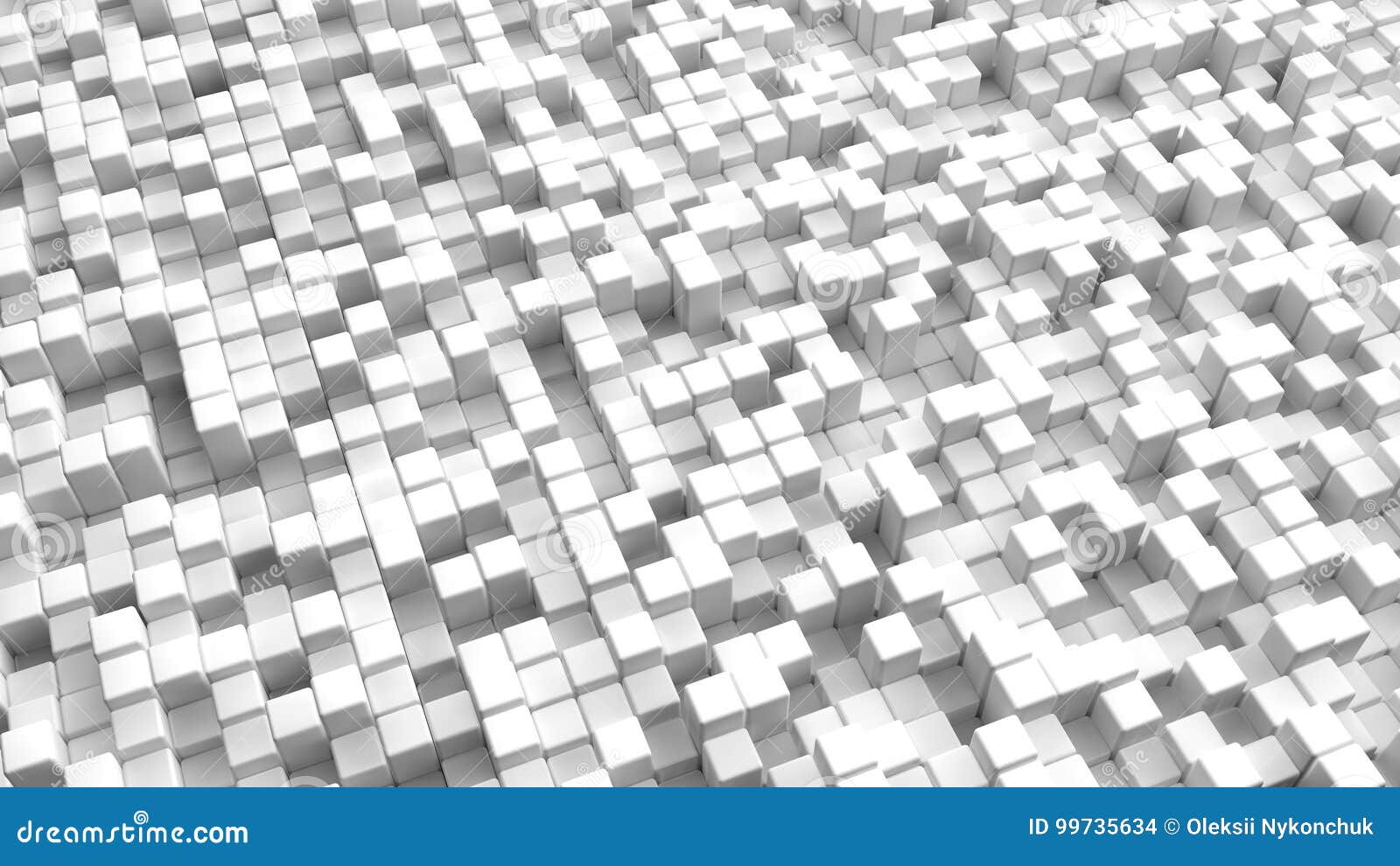Abstract Image of White Cubes Background Stock Illustration ...