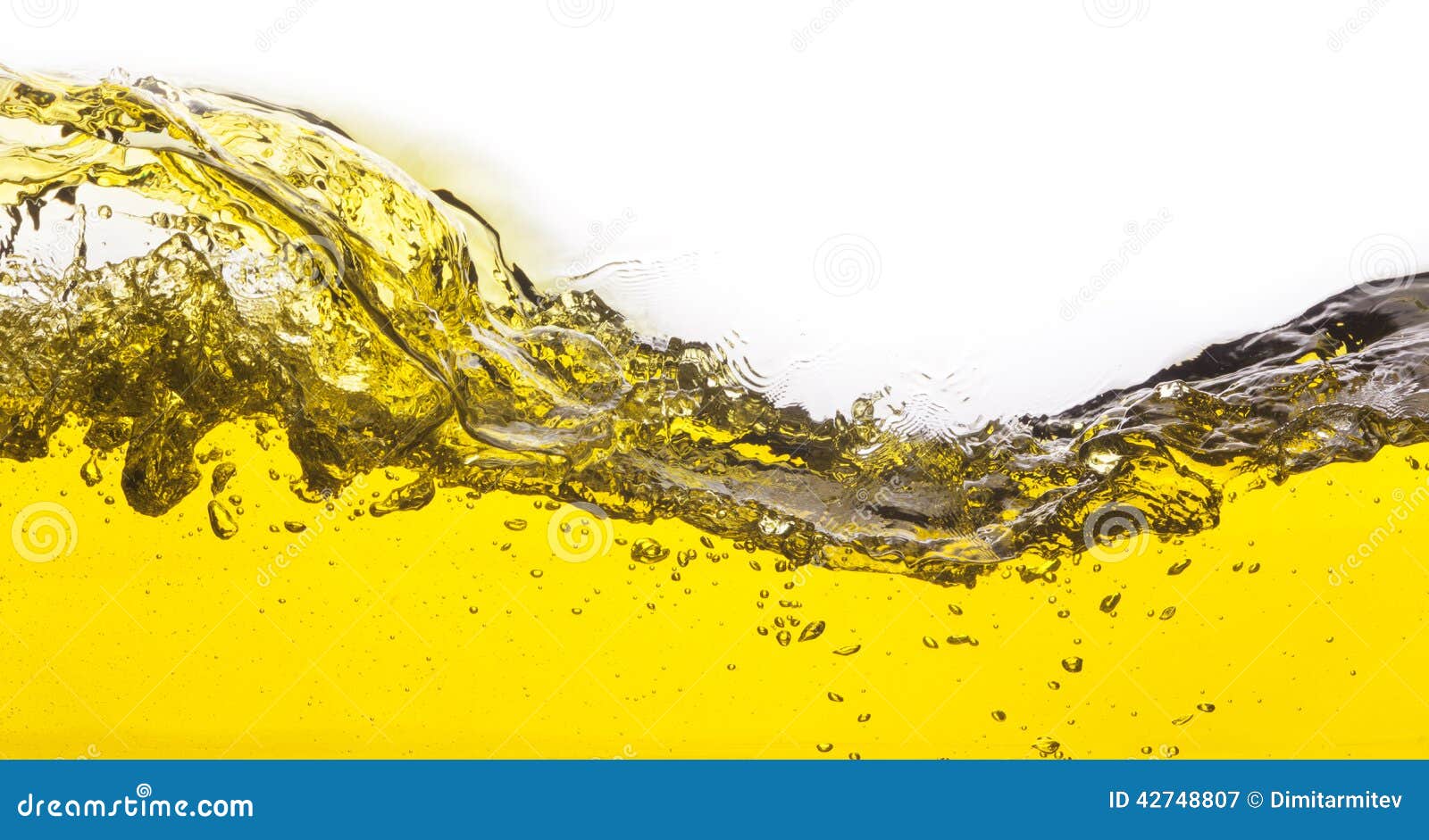 Abstract Image of a Yellow Liquid Spilled. on a White Background Stock ...