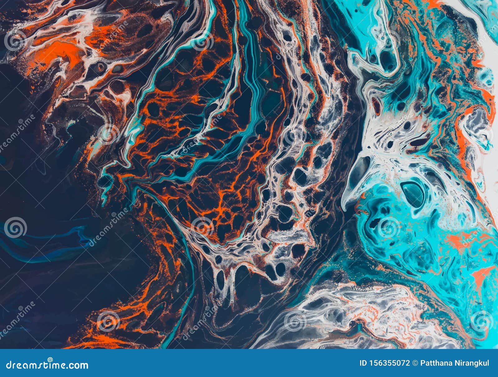 Abstract Images from Acrylic Paint Splashed Onto Canvas Vector Stock ...