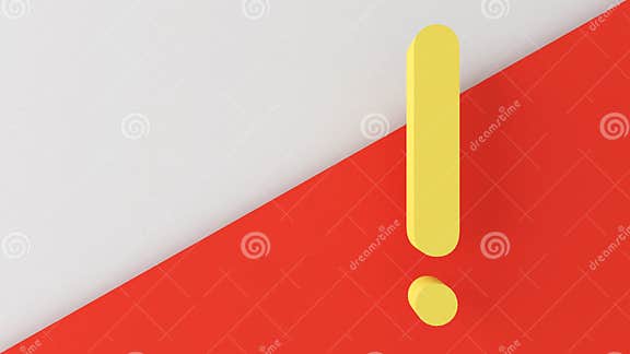 Abstract Images, Exclamation Marks and Notifications.,3d Rendering ...