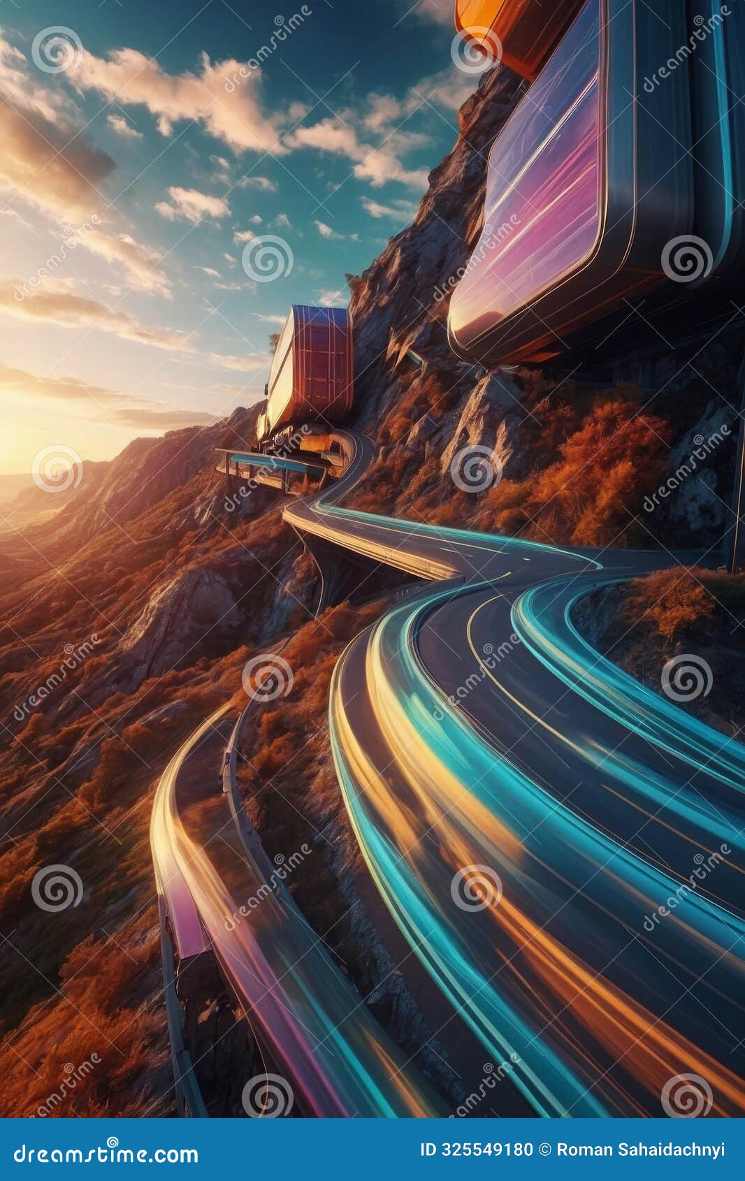 Abstract Images of Roads and Routes, Emphasizing Direction and Purpose ...