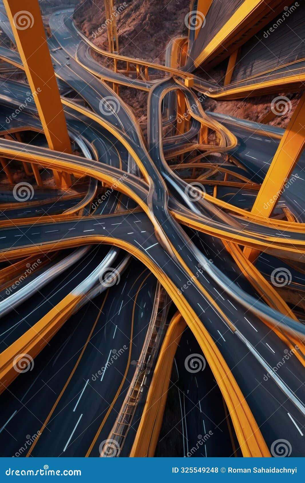 Abstract Images of Roads and Routes, Emphasizing Direction and Purpose ...