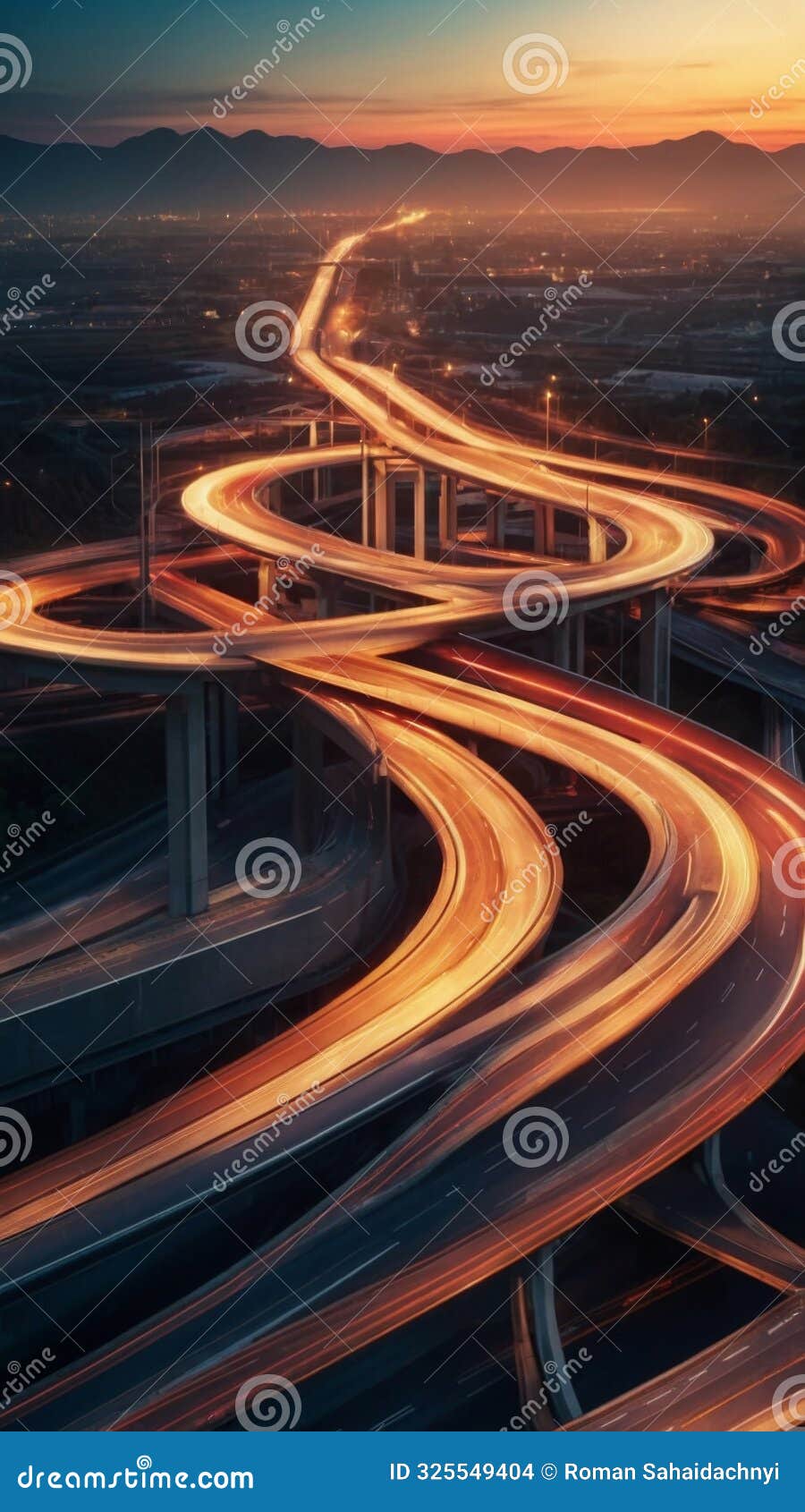 Abstract Images of Roads and Routes, Emphasizing Direction and Purpose ...
