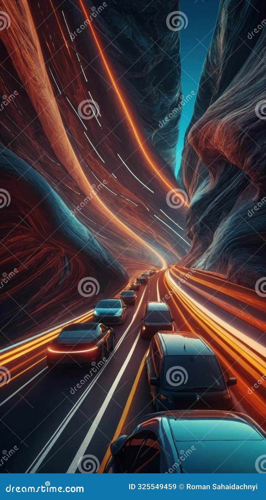 Abstract Images of Roads and Routes, Emphasizing Direction and Purpose ...