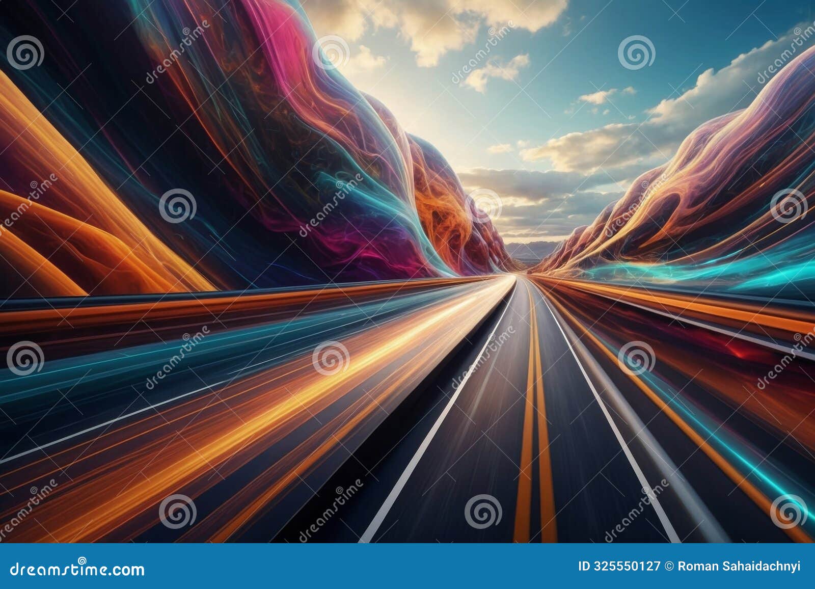 Abstract Images of Roads and Routes, Emphasizing Direction and Purpose ...