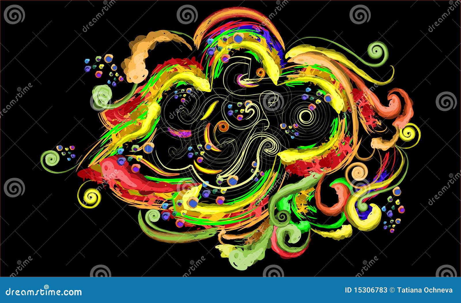 Abstract Imagination from Vegetable Elements1 Stock Illustration ...