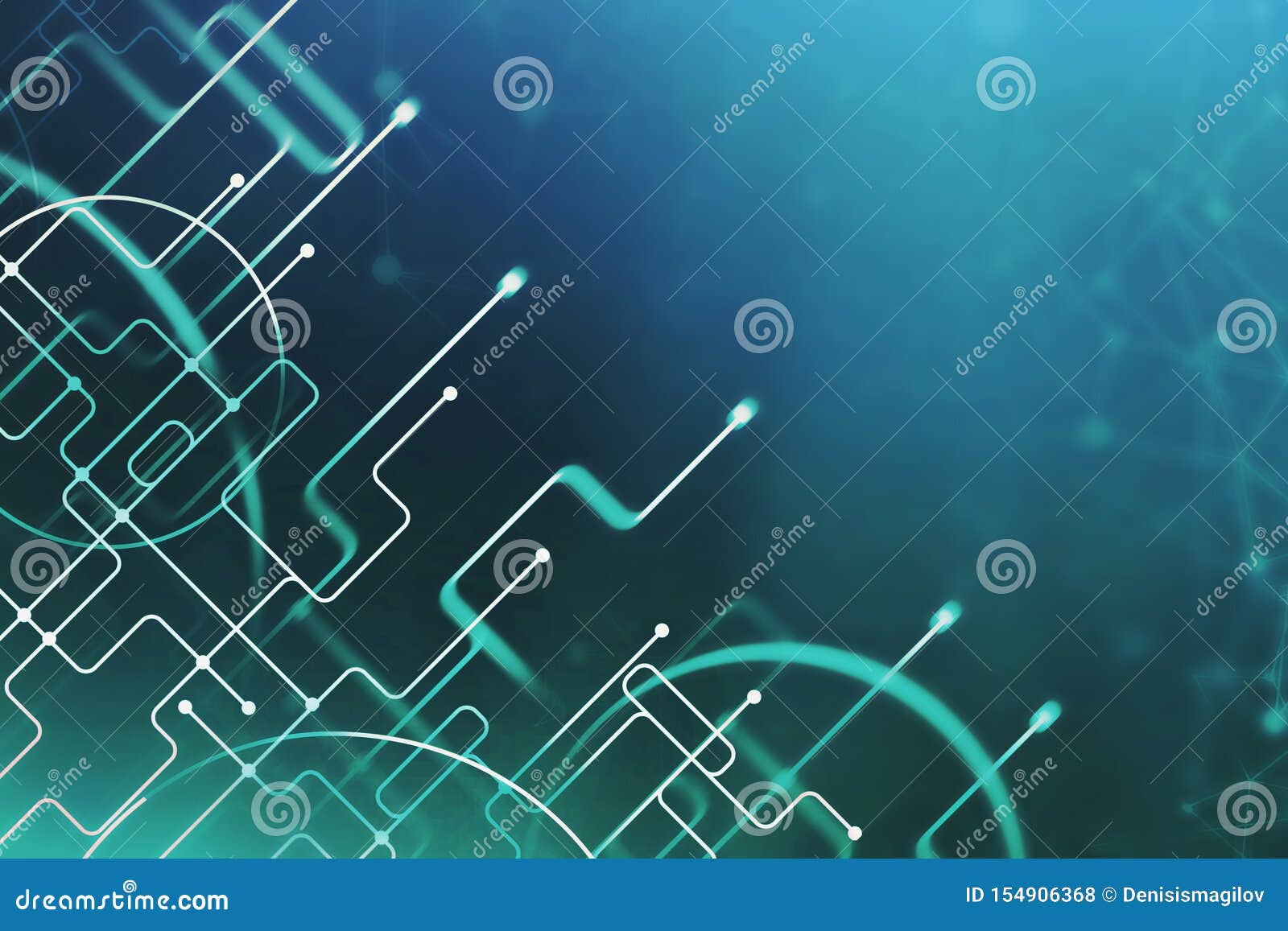 Abstract Immersive Green Connection Interface Stock Photo ...