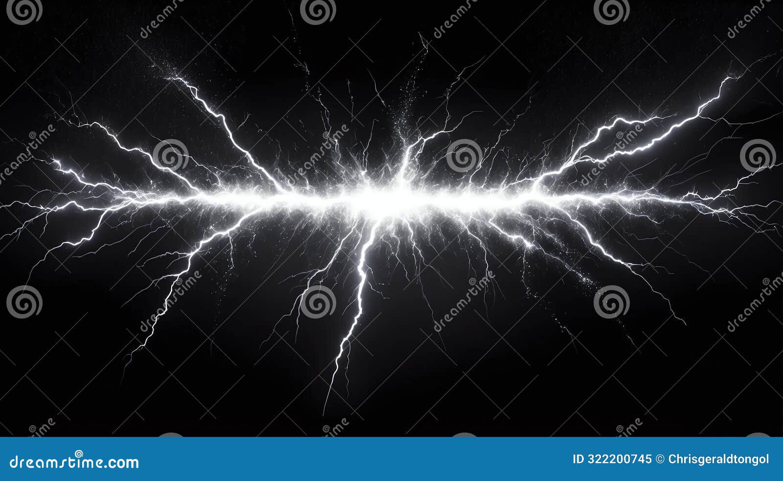 Abstract Impact of White Glowing Light Particles with Lightning Sparks ...