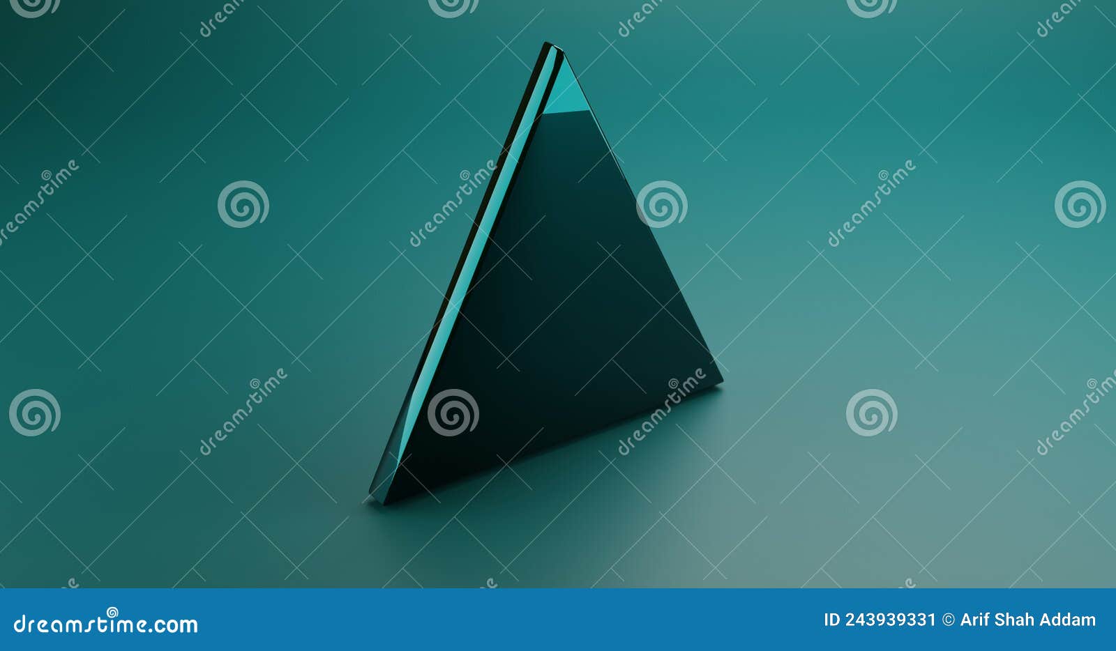 Abstract Impossible Triangle Shine Green. 3D Illustration JPEG Stock ...