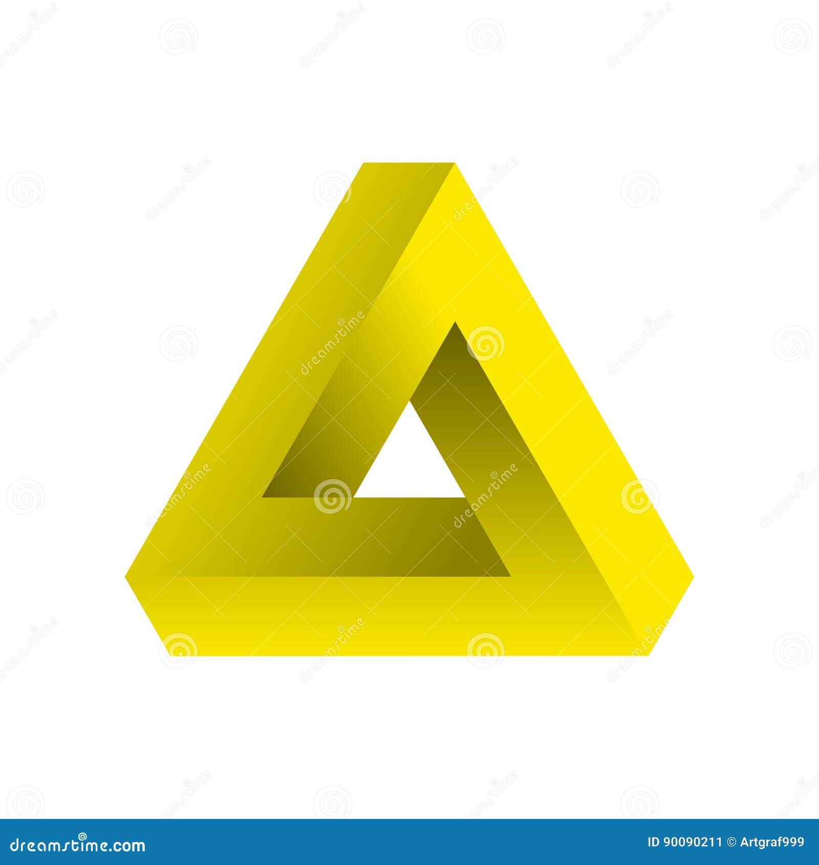 Abstract Impossible Triangle Stock Illustration - Illustration of magic ...