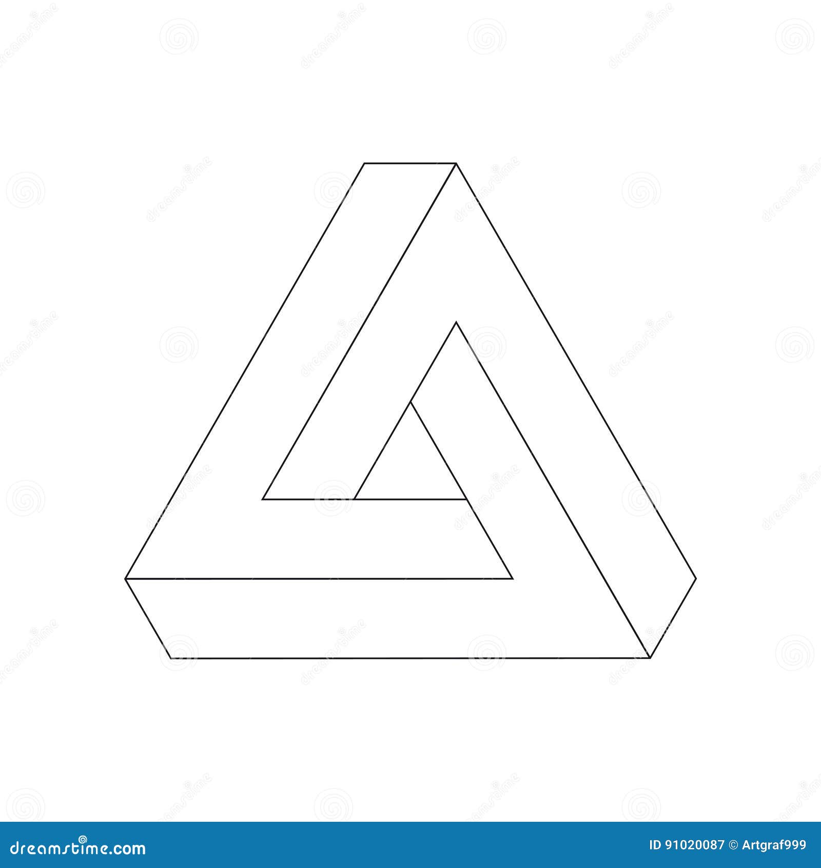 Abstract Impossible Triangle. Vector Illustration Stock Illustration ...