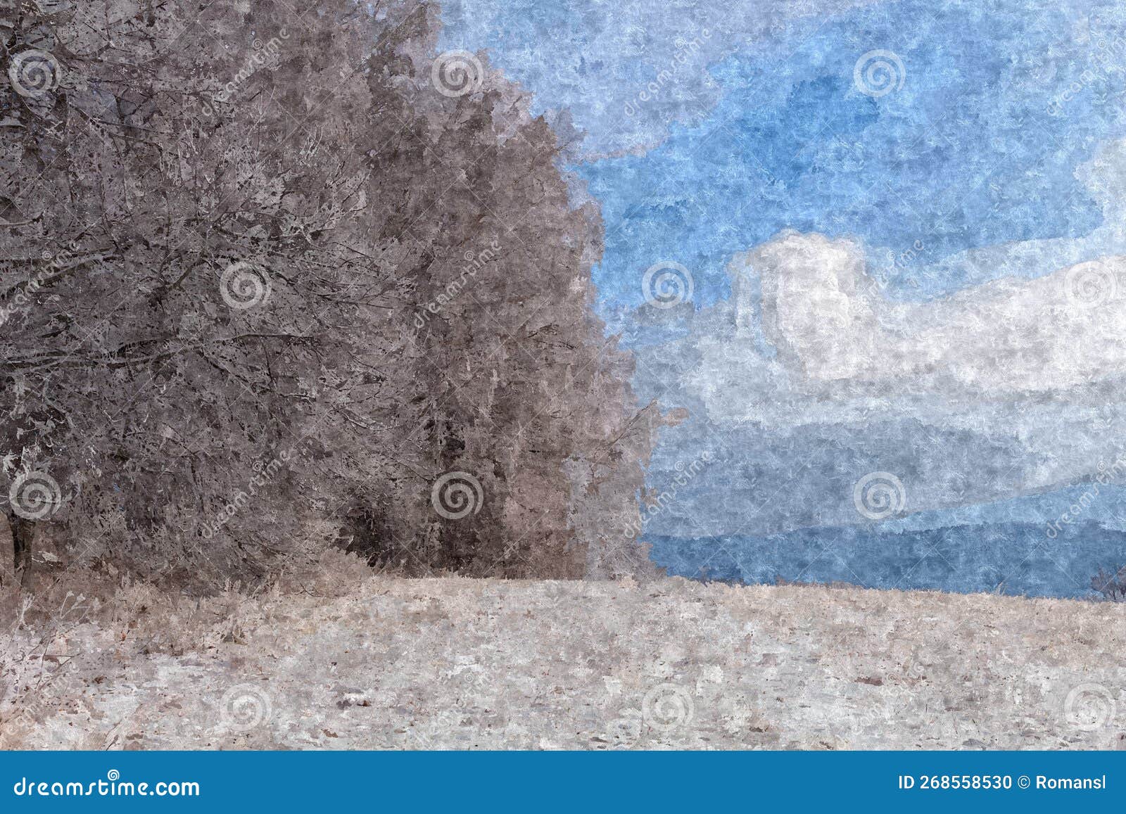 Abstract Impressionism. Landscape. Modern Painting Stock Photo - Image ...