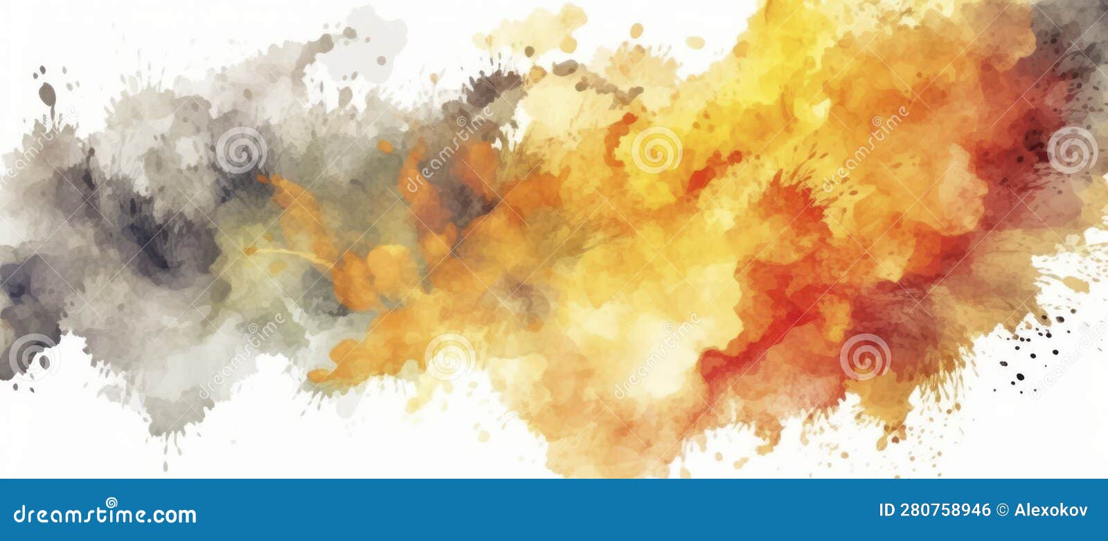 Abstract Impressionist Color Fields of Free Fire . Stock Illustration ...