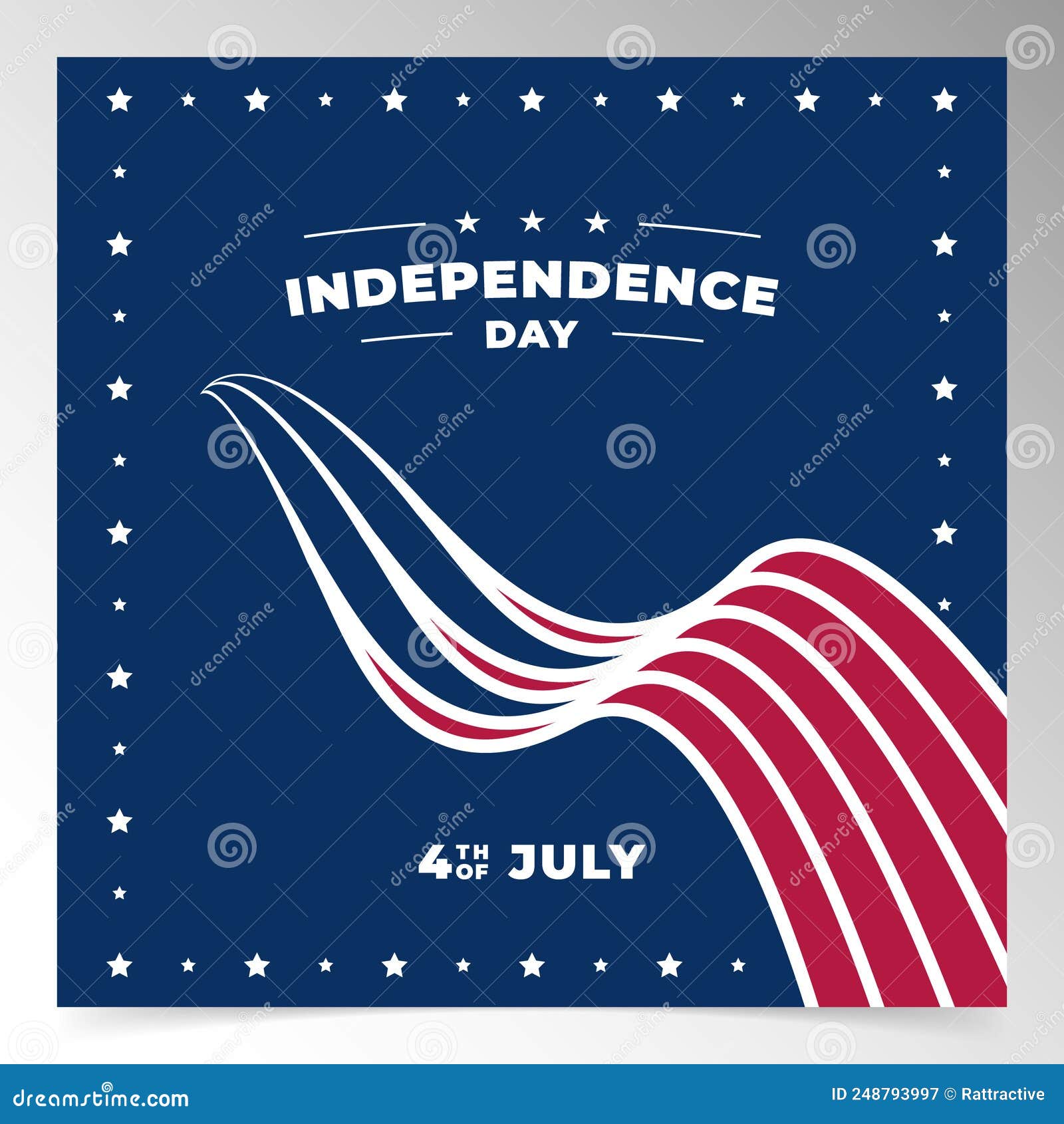 Abstract Independence Day Design Template Stock Vector - Illustration ...