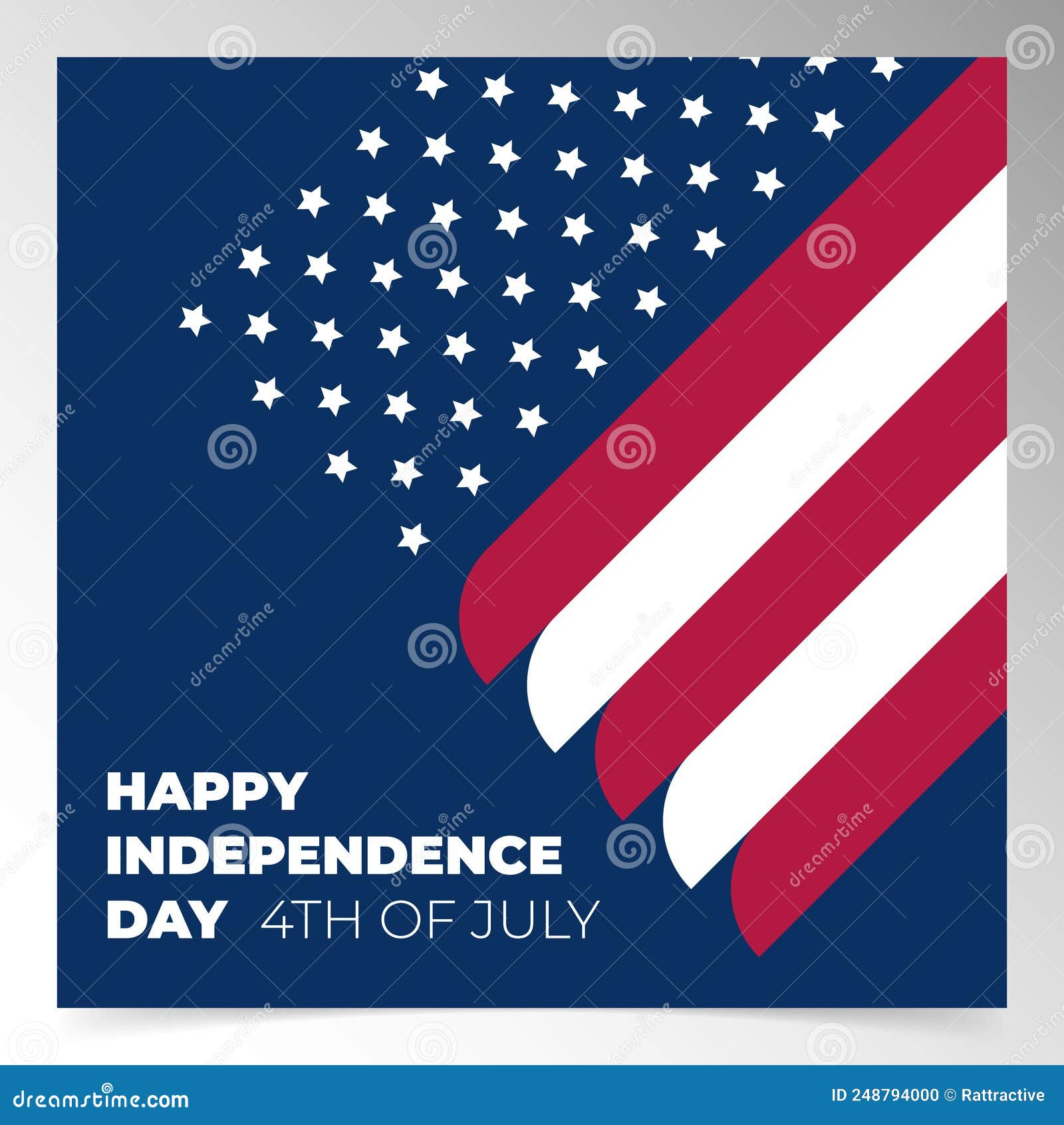 Abstract Independence Day Design Template Stock Vector - Illustration ...