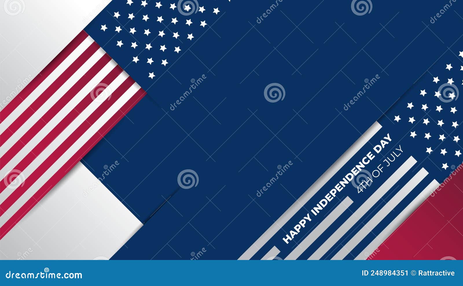 Abstract Independence Day Design Template Stock Vector - Illustration ...