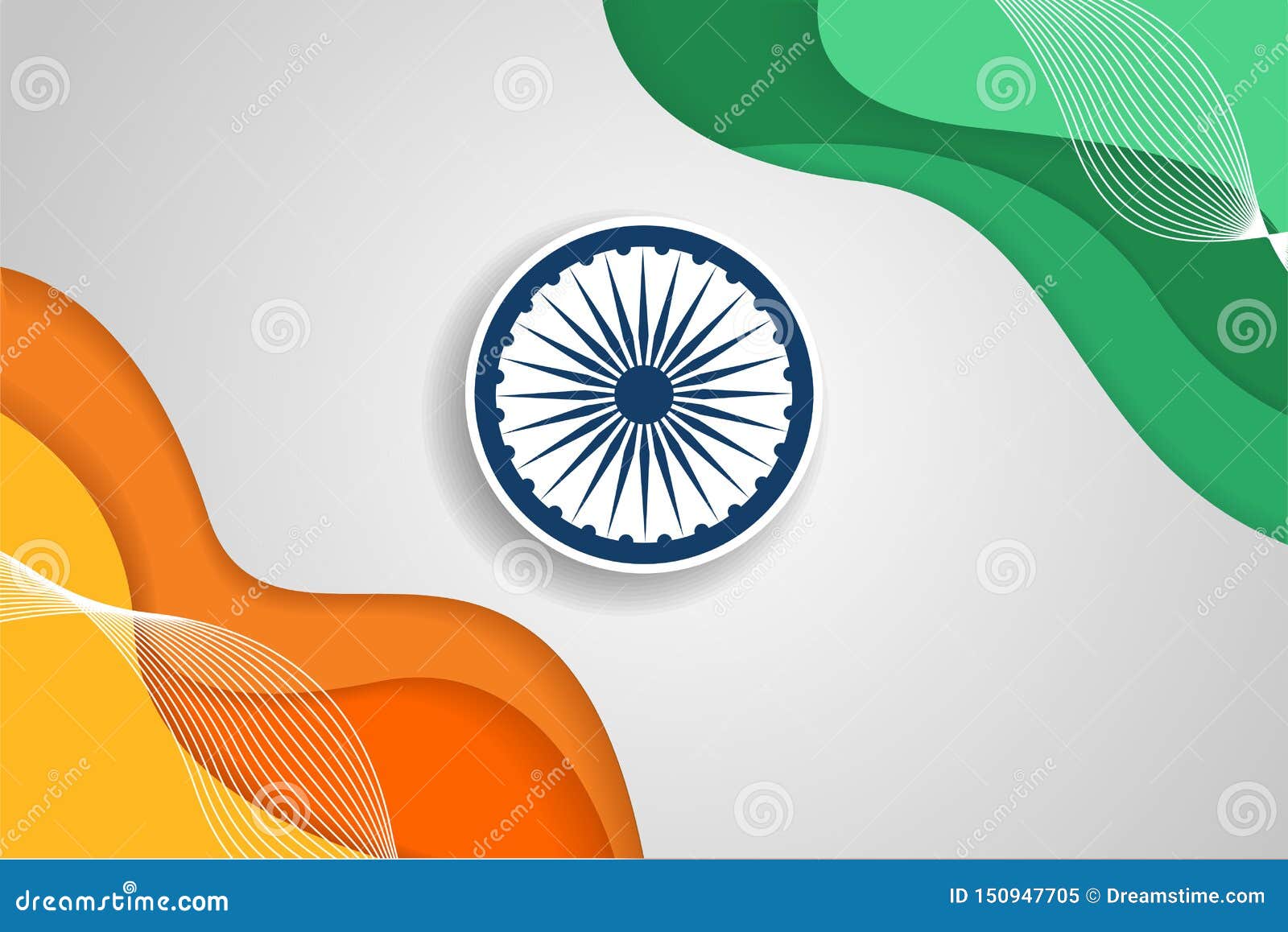 Abstract India Flag Background Vector Stock Illustration - Illustration ...