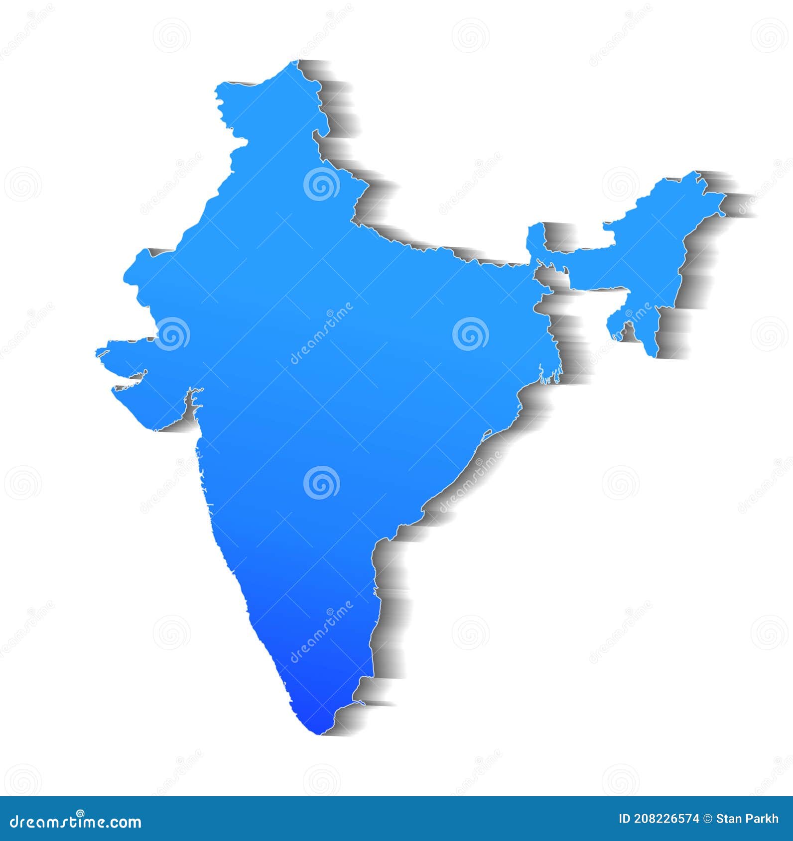 Abstract India Map Formed By Leaf Shapes Stock Photography ...