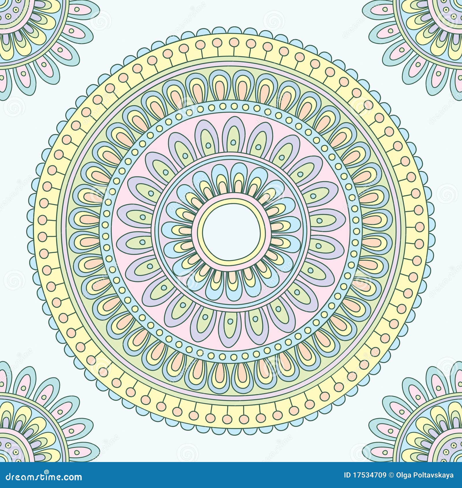 Abstract Indian pattern. stock vector. Illustration of frame - 17534709