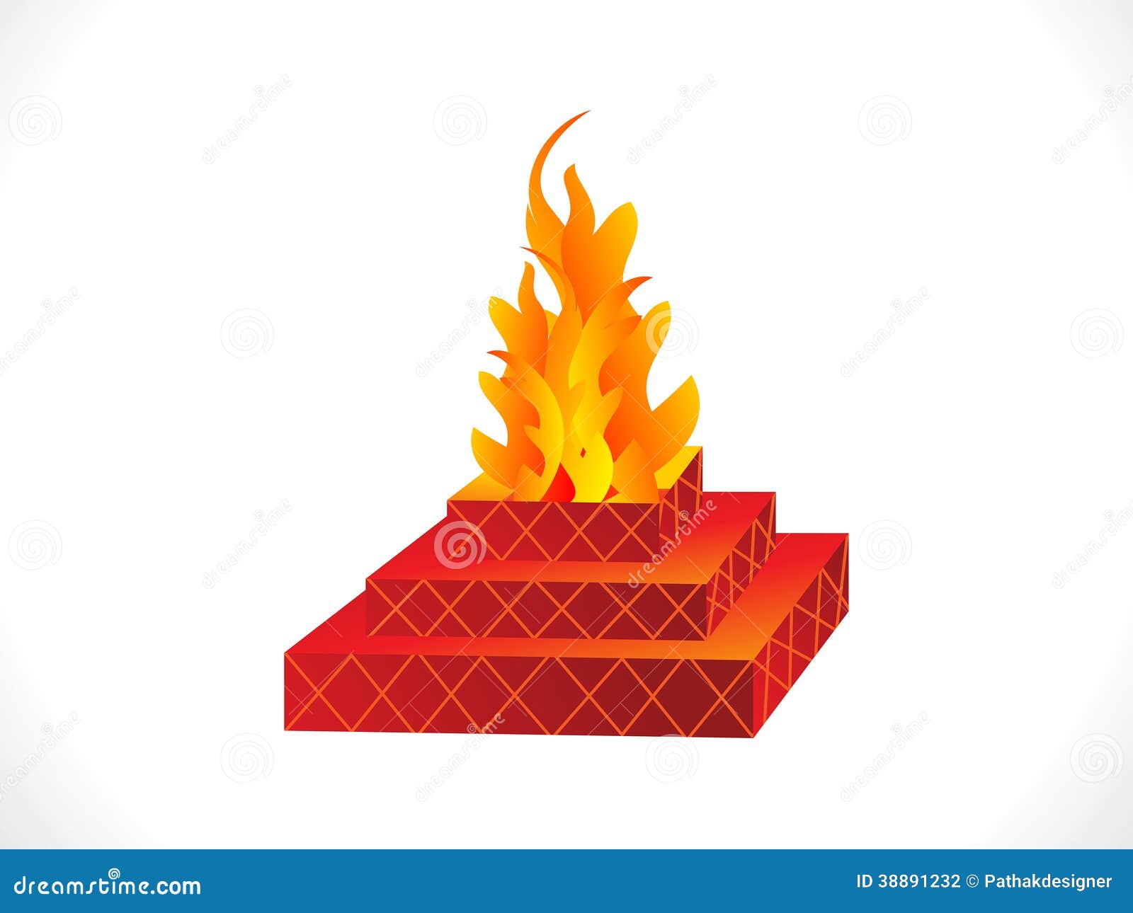 Abstract Indian Traditional Havan Stock Vector - Illustration of indian ...