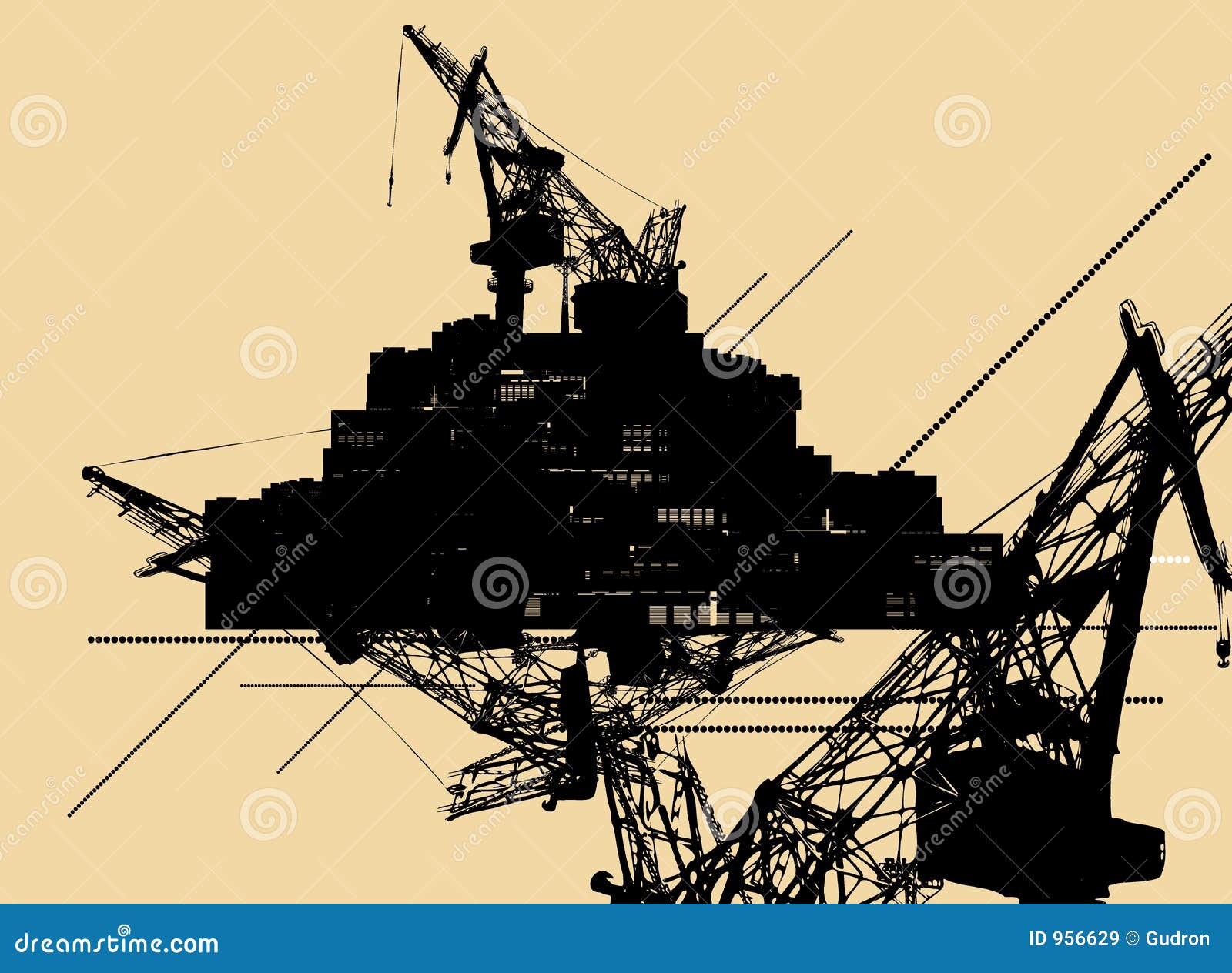 Abstract Industrial Background Stock Illustration - Illustration of ...