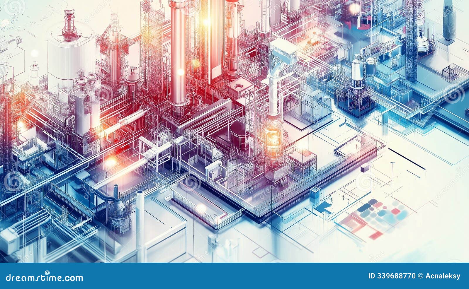 Abstract Industrial Background, Complex Production Process Stock Photo ...