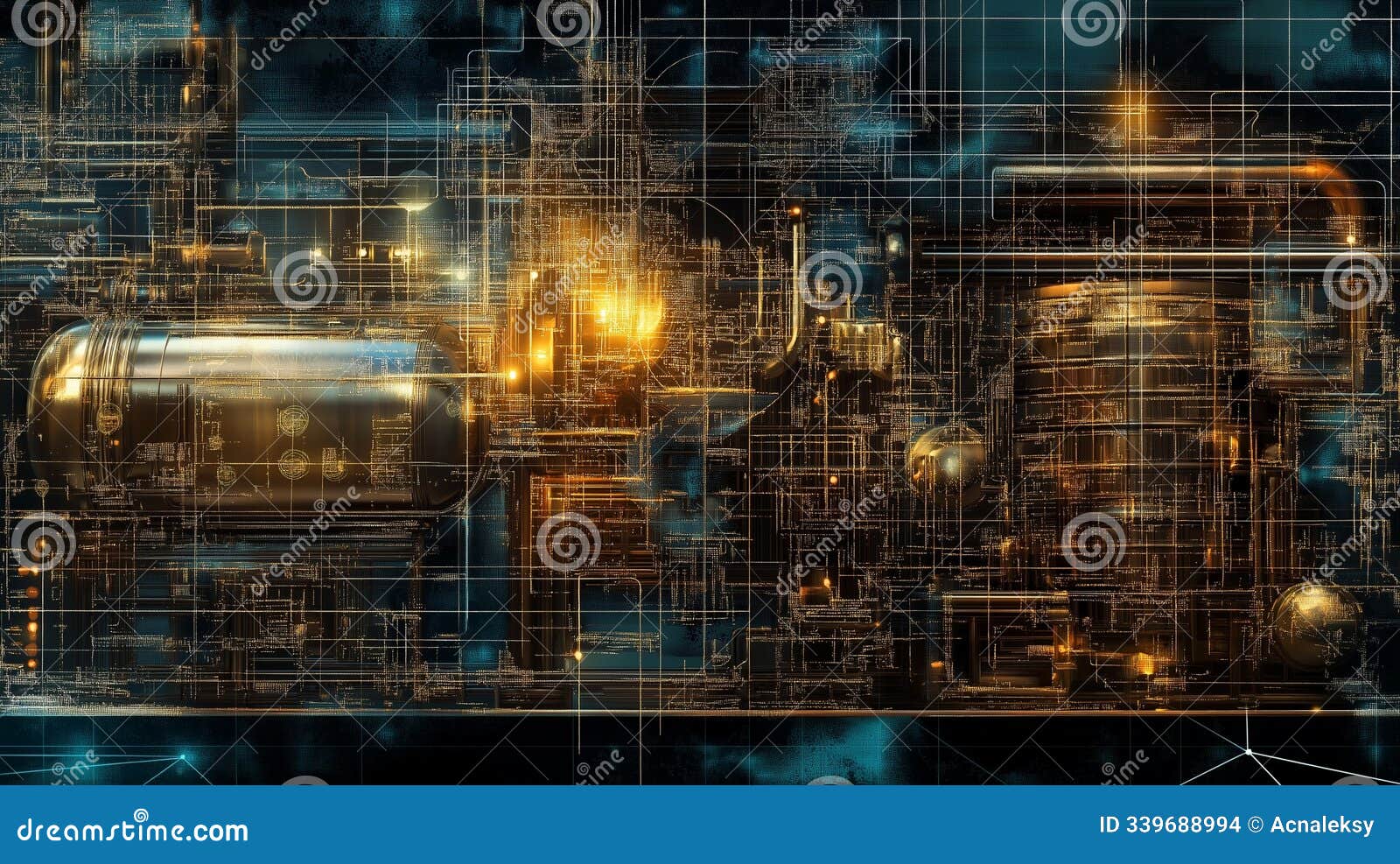 Abstract Industrial Background, Complex Production Process Stock Photo ...