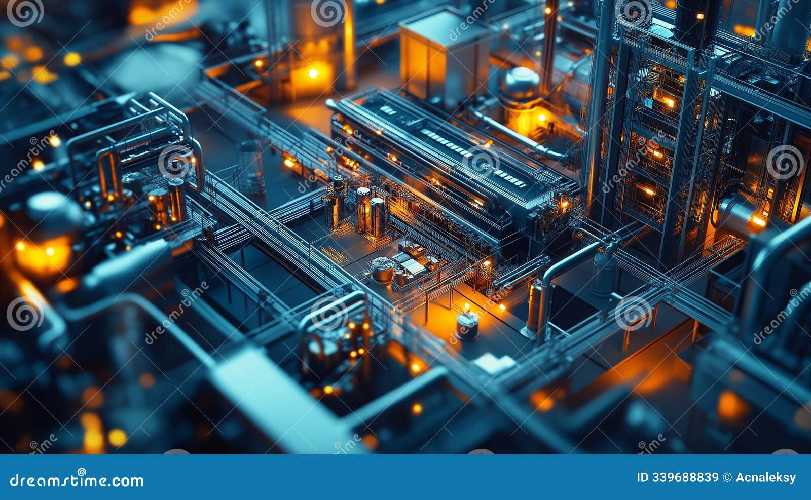 Abstract Industrial Background, Complex Production Process Stock Image ...