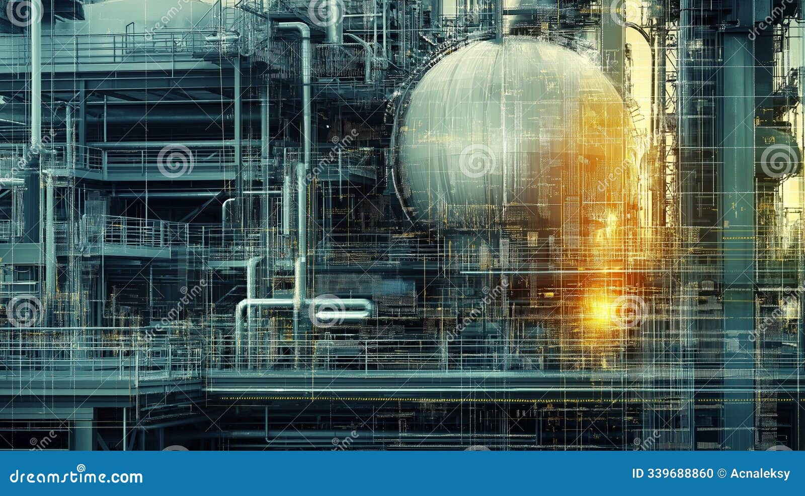 Abstract Industrial Background, Complex Production Process Stock Photo ...