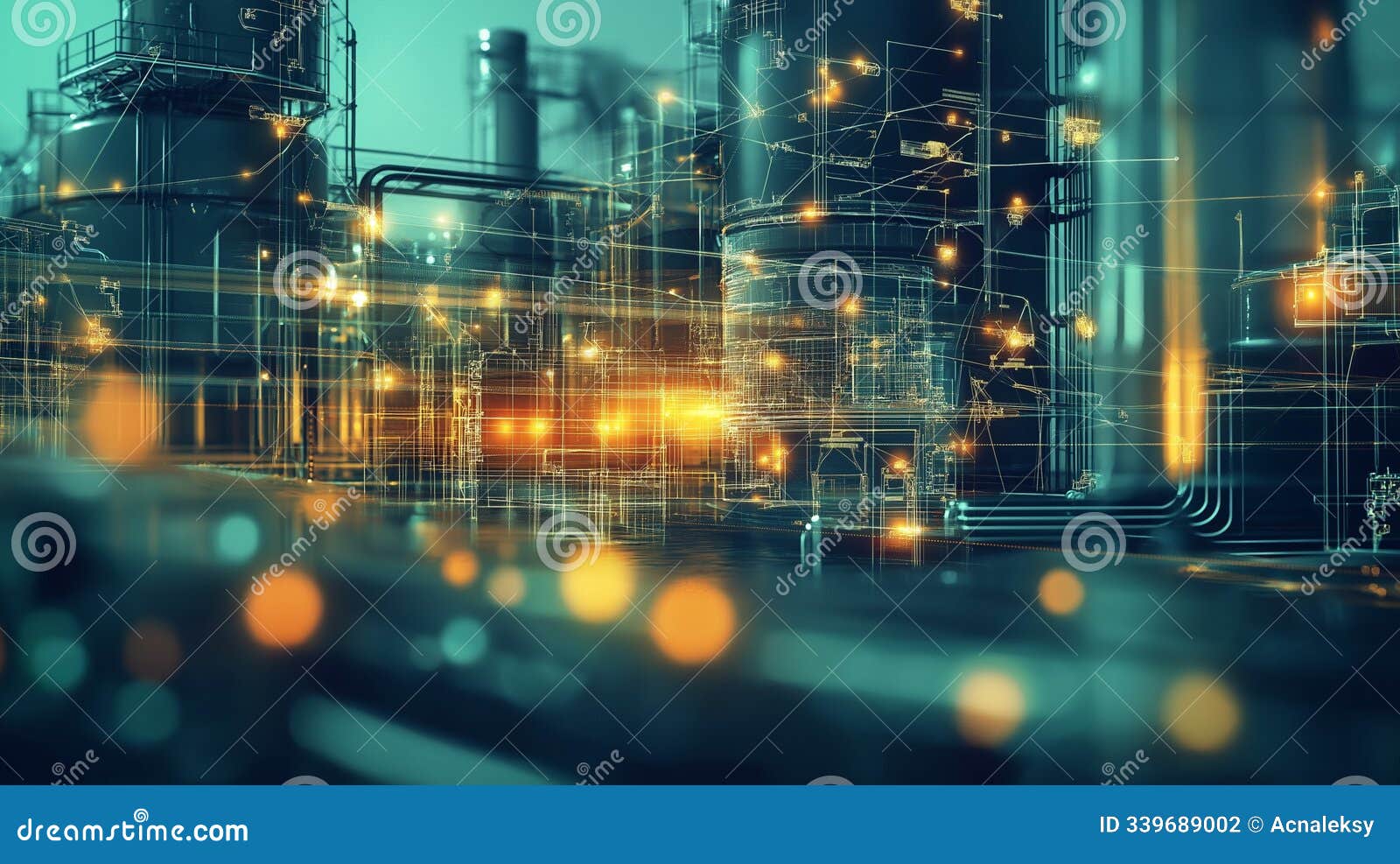 Abstract Industrial Background, Complex Production Process Stock Photo ...