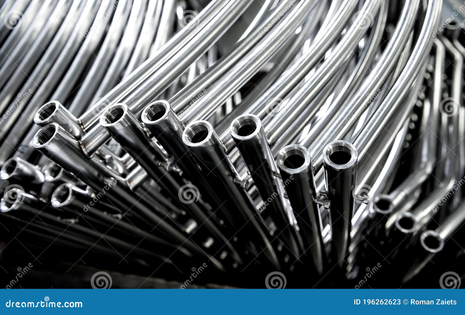 Abstract Industrial Background of Metal Pipes Construction. Stock Image ...