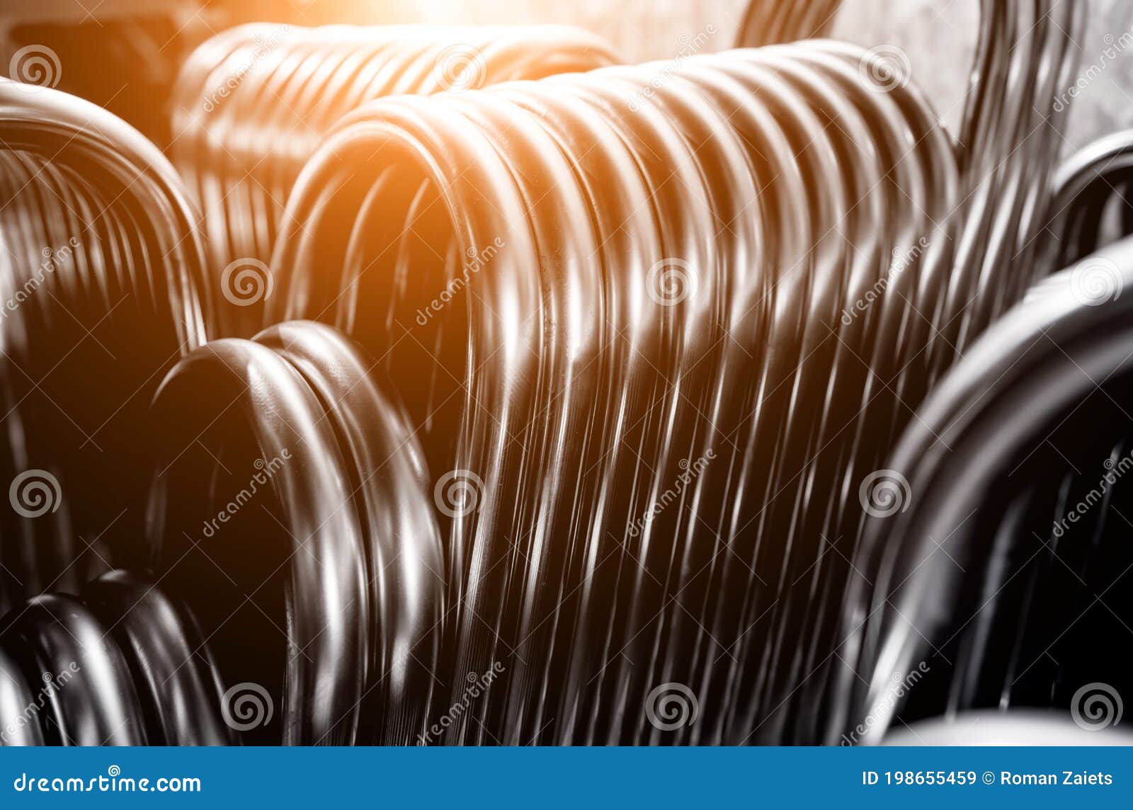 Abstract Industrial Background of Metal Pipes Construction. Stock Image ...