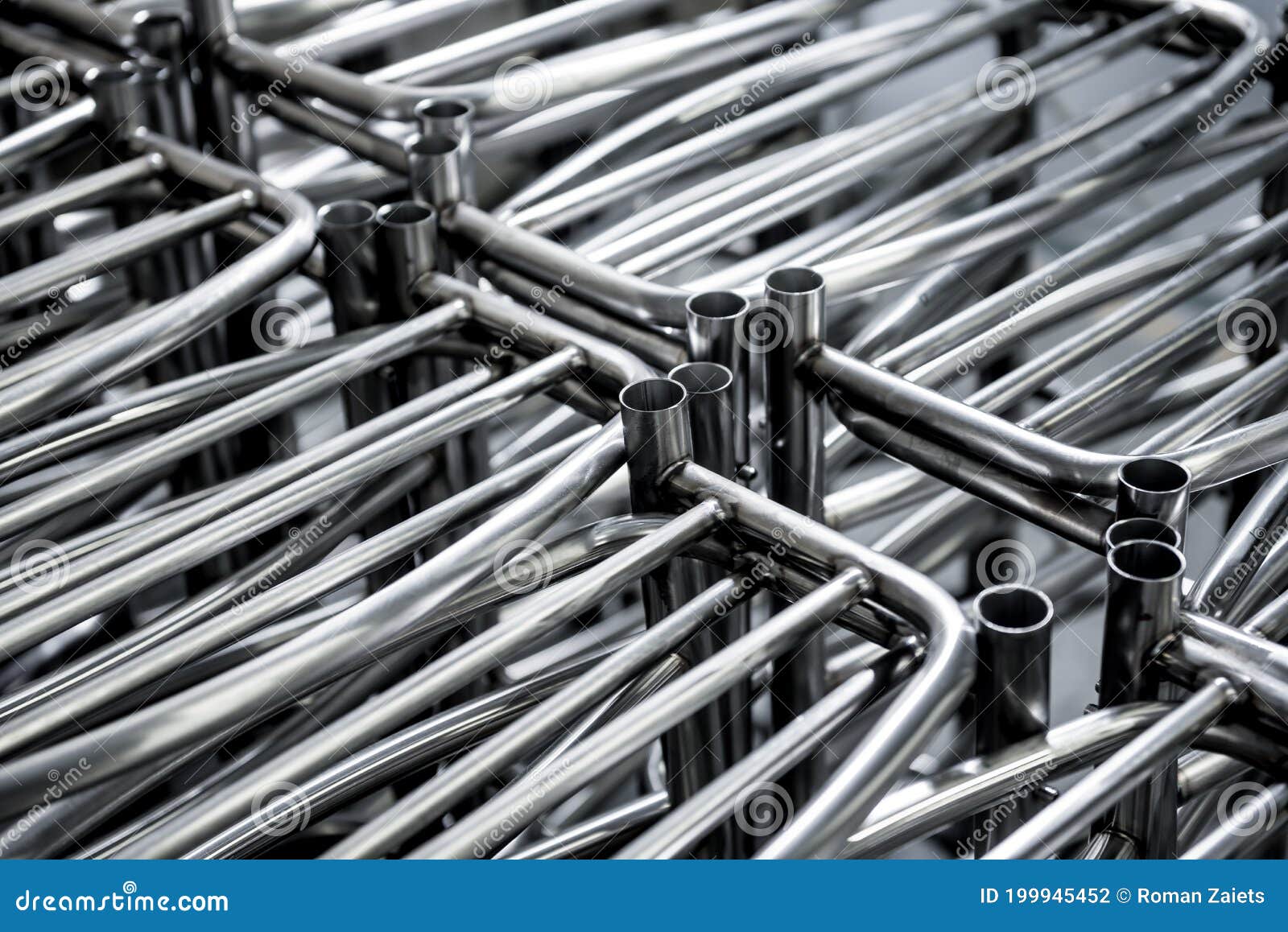 Abstract Industrial Background of Metal Pipes Construction. Stock Photo ...