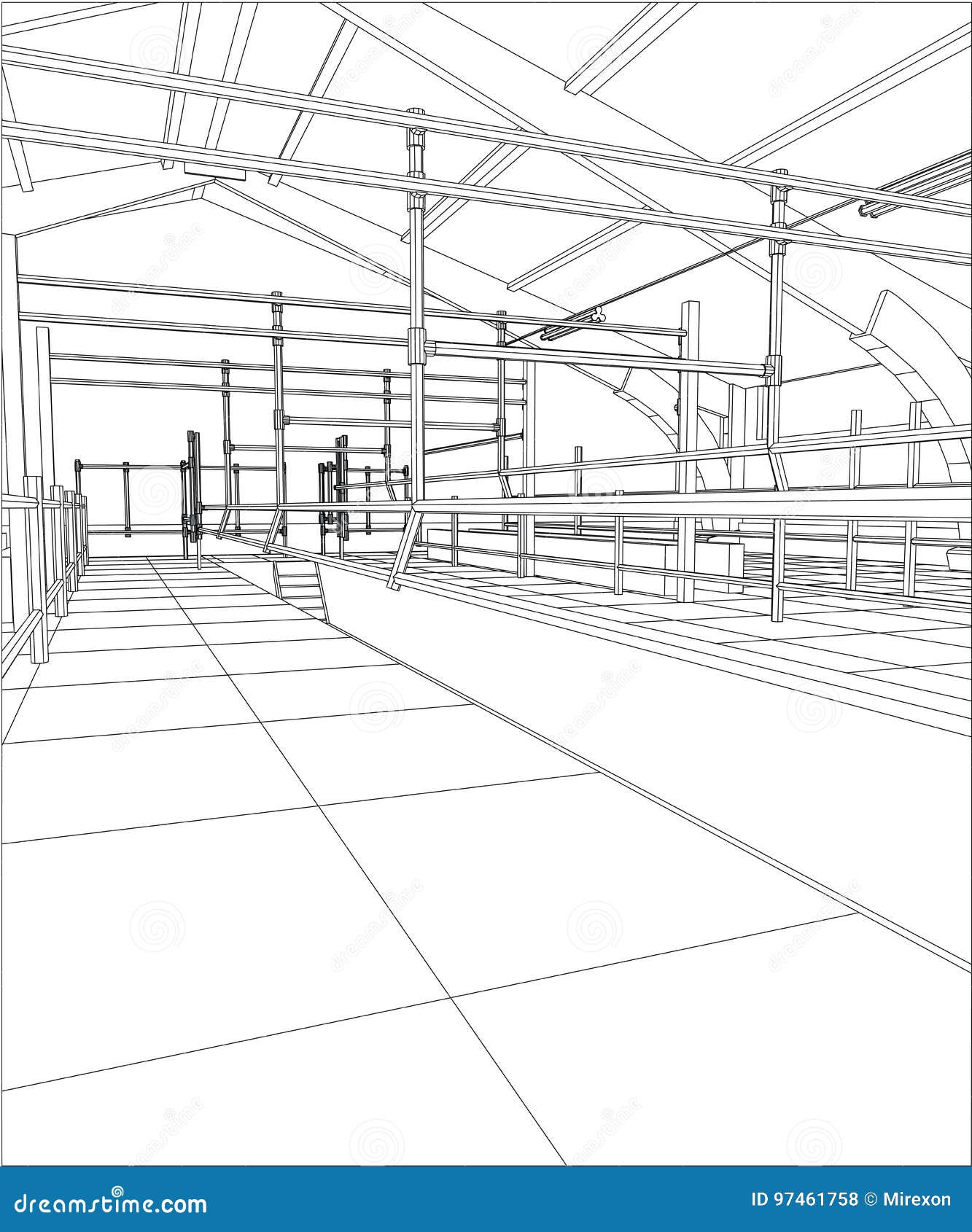 Abstract Industrial Building Constructions. Milk Farm Stock Vector ...