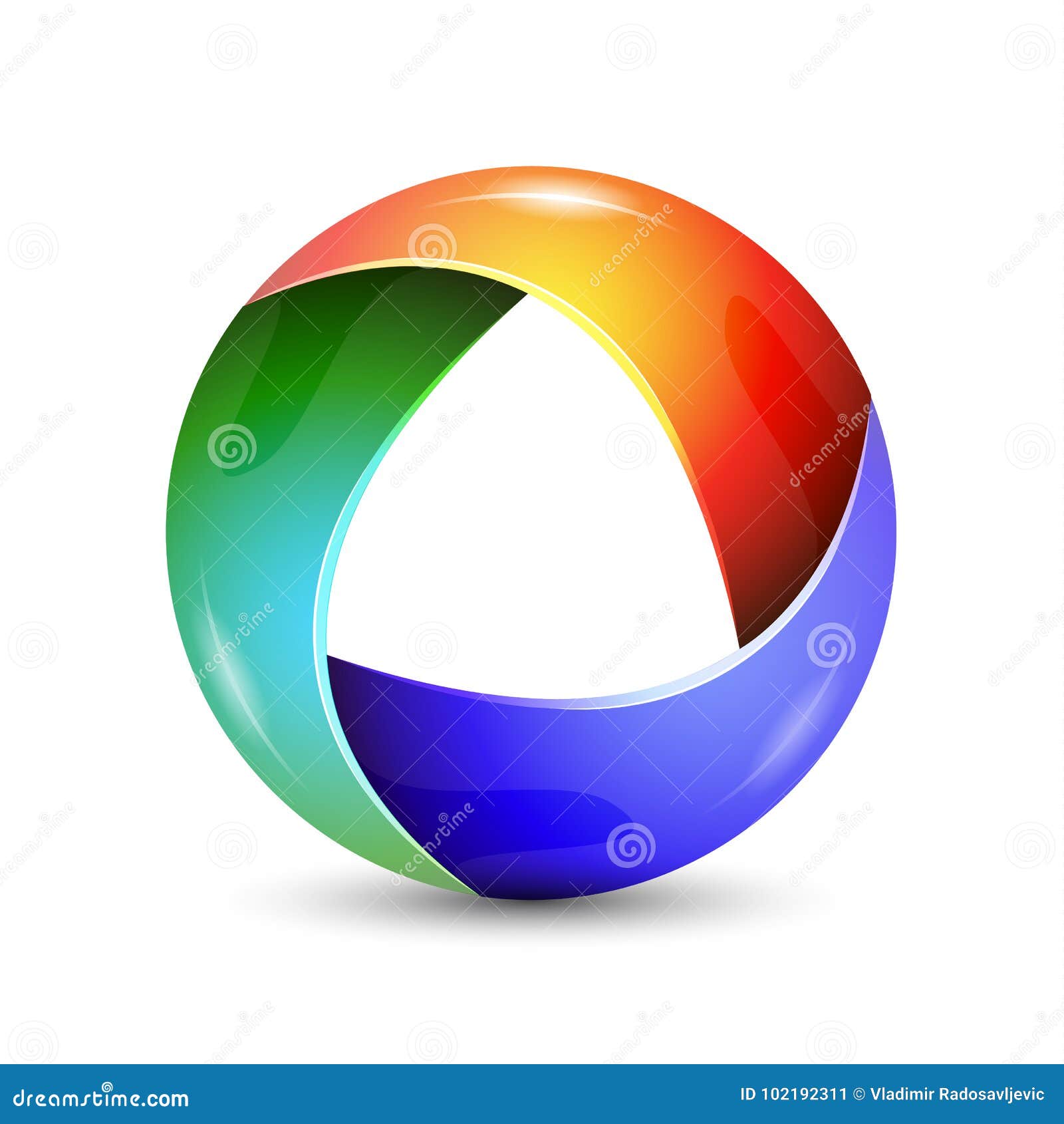 Abstract Infinite Loop Circle Sign Colorful Logo Template Stock Vector ...