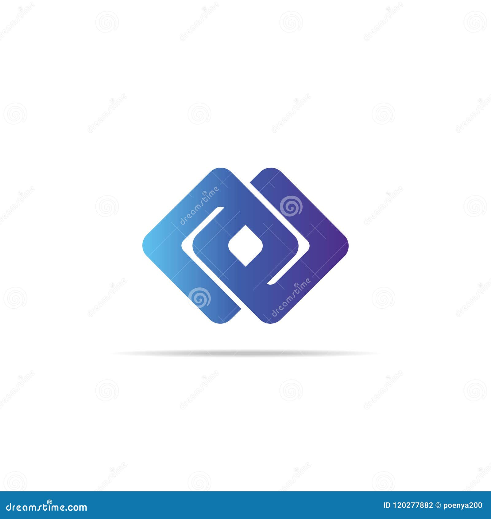 Abstract Infinity Chain Cube Logo Element Concept with Gradient Color ...