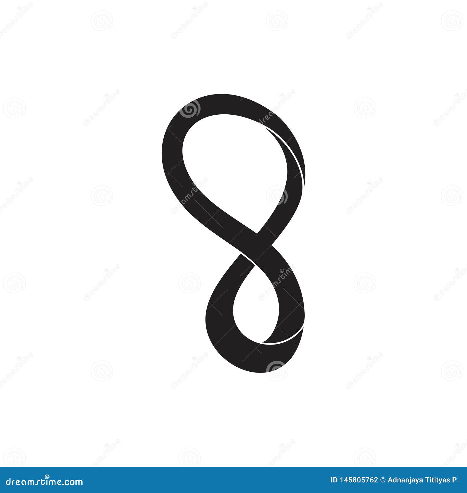 Abstract Infinity Curves 3d Motion Design Logo Vector Stock Vector ...