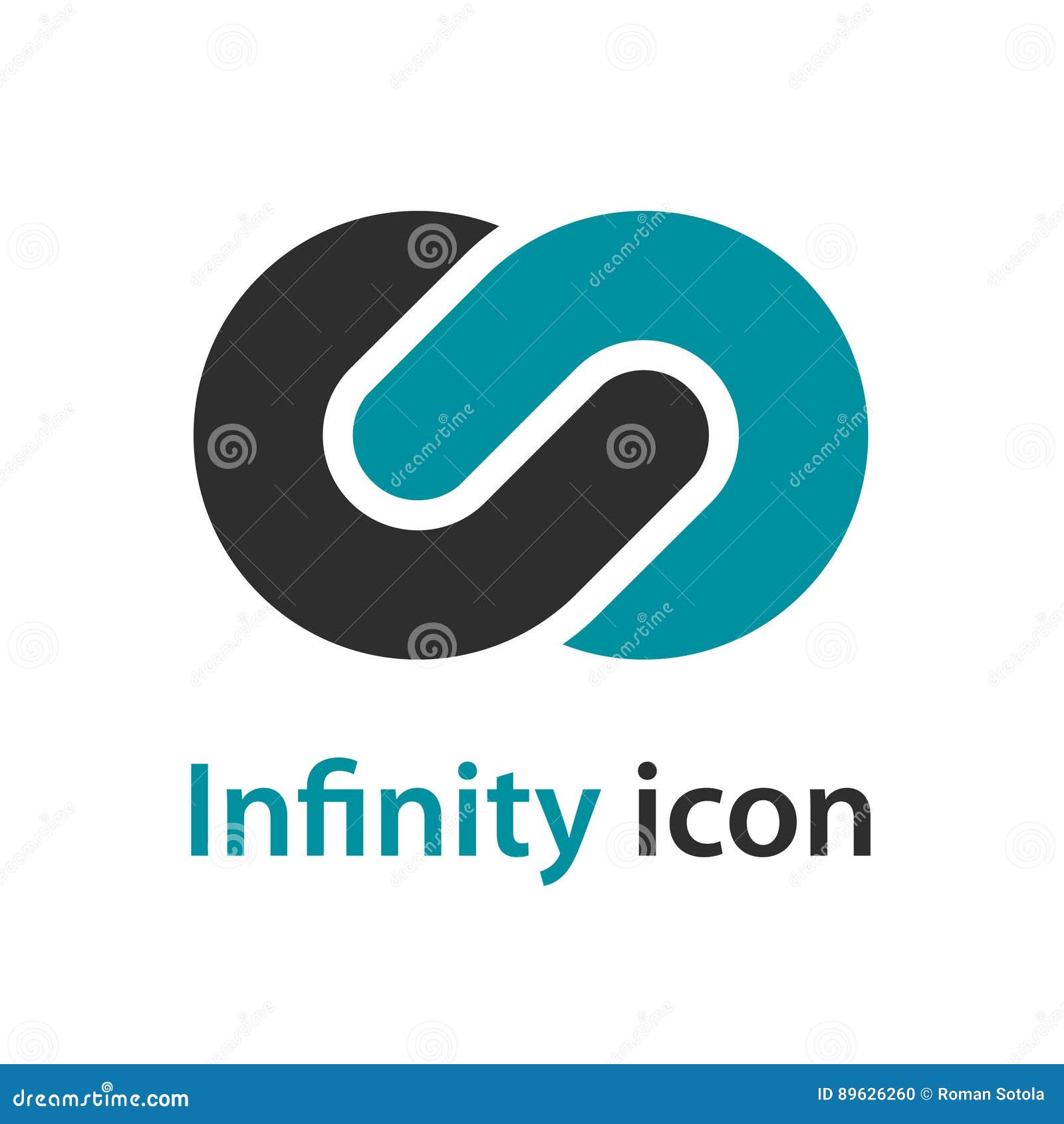 Abstract Infinity Eight Emblem Stock Vector - Illustration of color ...