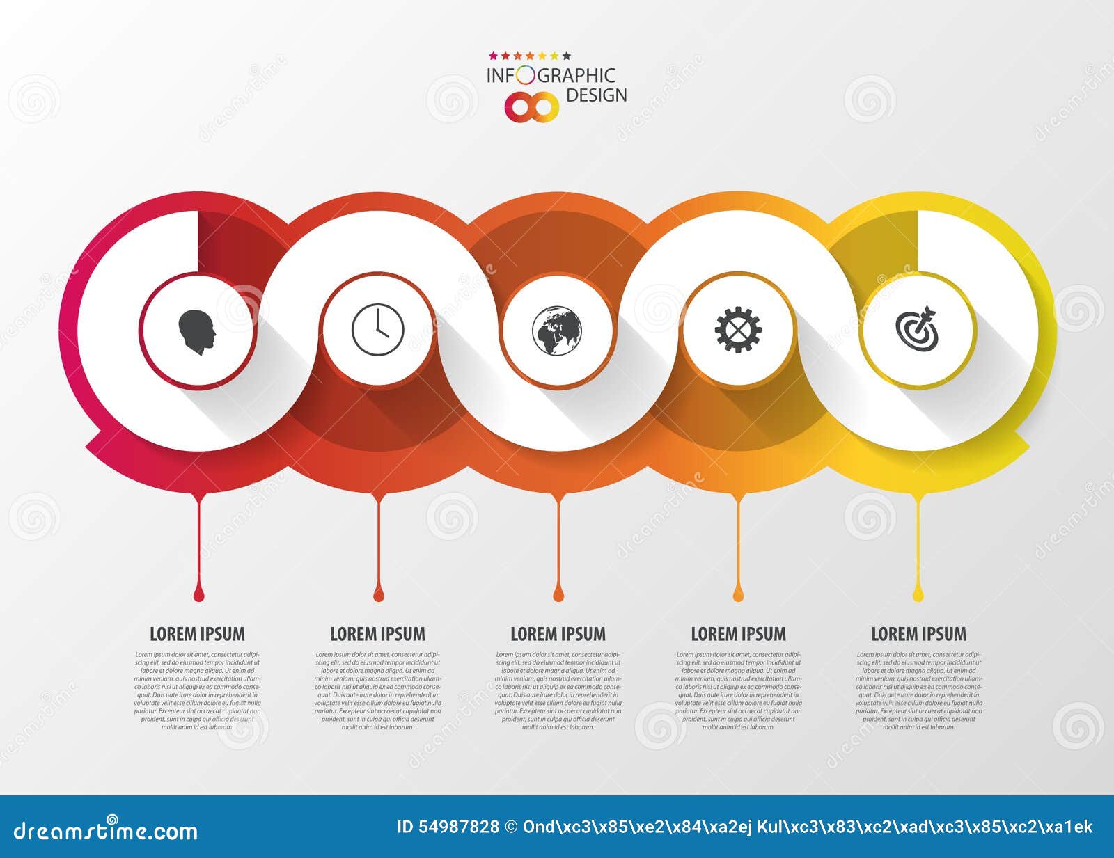 Abstract Infinity Element for Infographic. Modern Template Stock Vector ...
