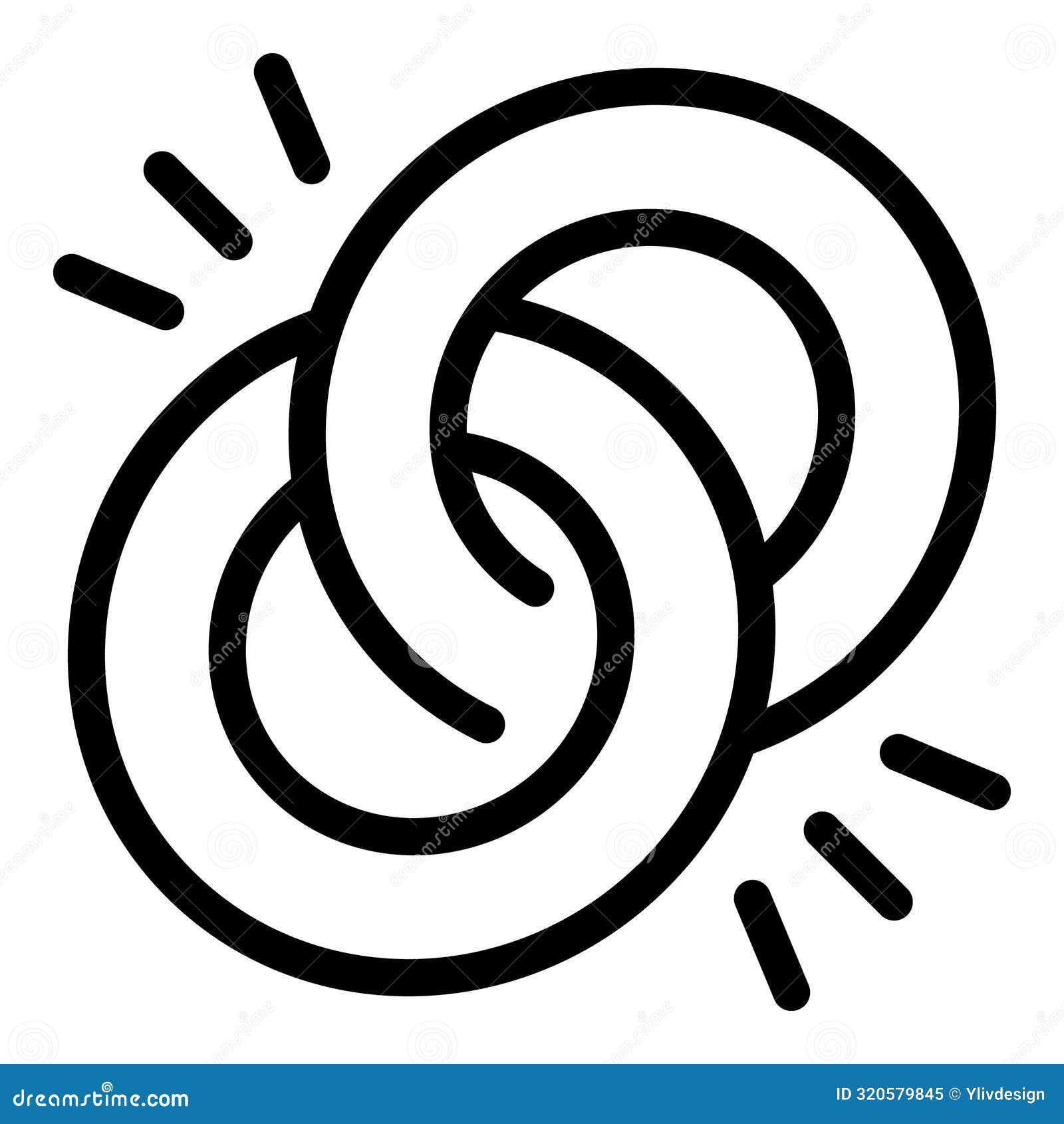 Infinity Knot Outline In Black. Celtic Symbol. Isolated Background ...