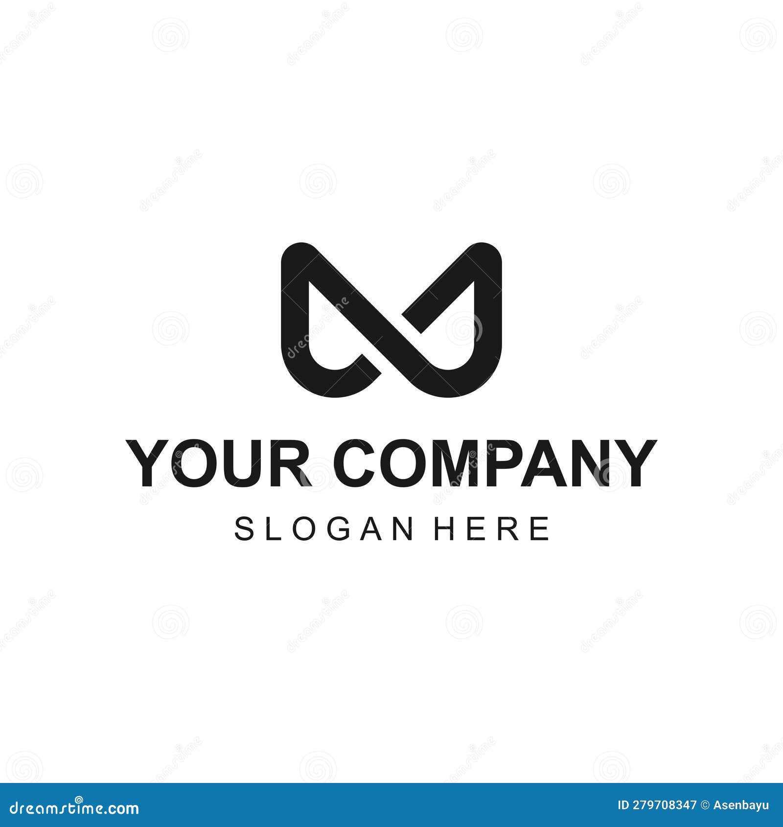 Abstract Infinity Letter M Logo Design Vector Illustration Stock Vector ...