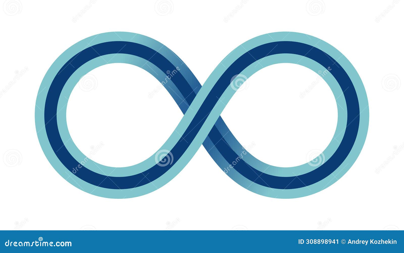 Abstract Infinity Sign. Infinity Loop Mathematical Symbol in Flat Style ...