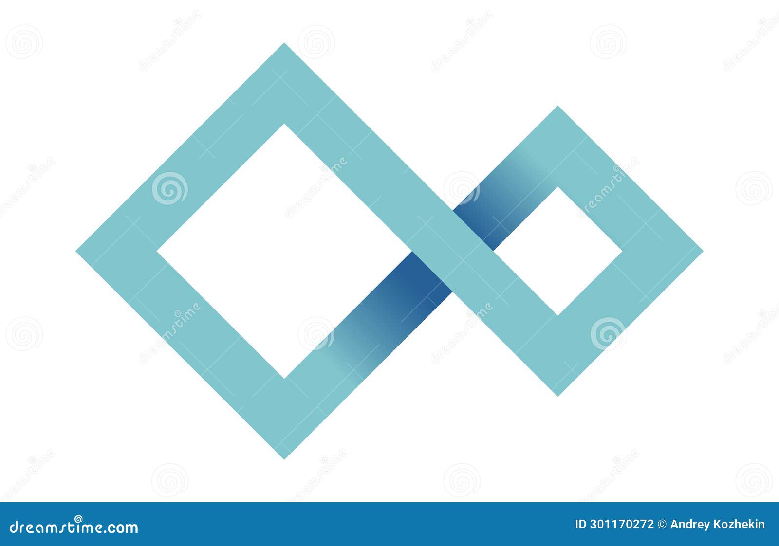 Abstract Infinity Sign. Infinity Loop Symbol in Flat Style with Shadows ...