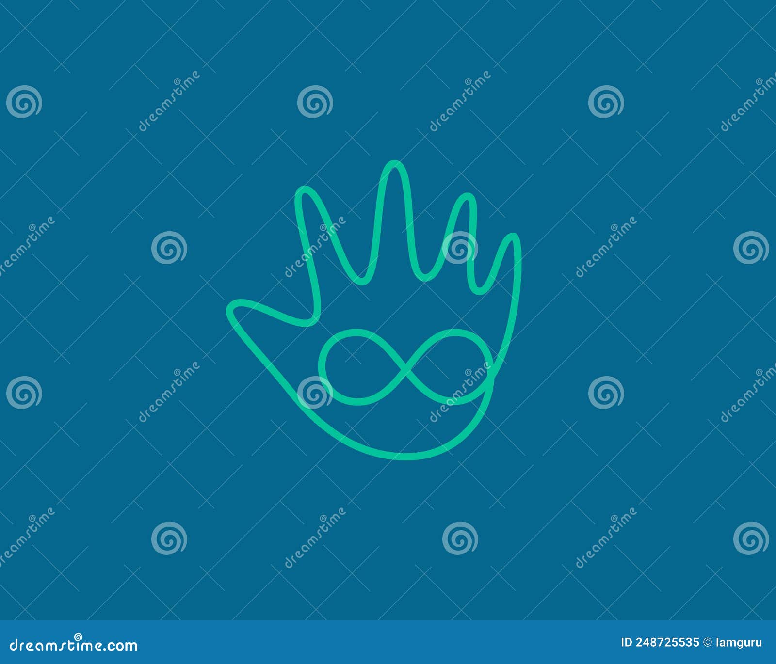 Palm And Swirl Water Logo Vector | CartoonDealer.com #101207906