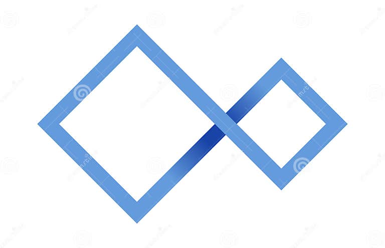 Abstract Infinity Sign with Right Angles. Infinity Loop Symbol in Flat ...